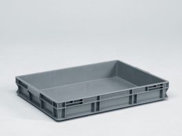 Normbox stackable bin 800x600x120 mm, 45L grey Virgin PP | ENGELS