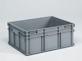 Normbox stackable bin 800x600x325 mm, 134L grey Virgin | ENGELS