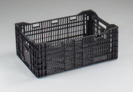 Plastic euronorm agri crate, 600x400x240 mm, stackable, perforated ...