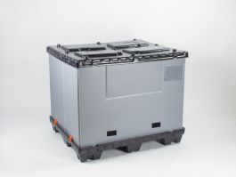 Foldable pallet box 1200x1000x1000 mm incl. pallet, lid and foldable ...